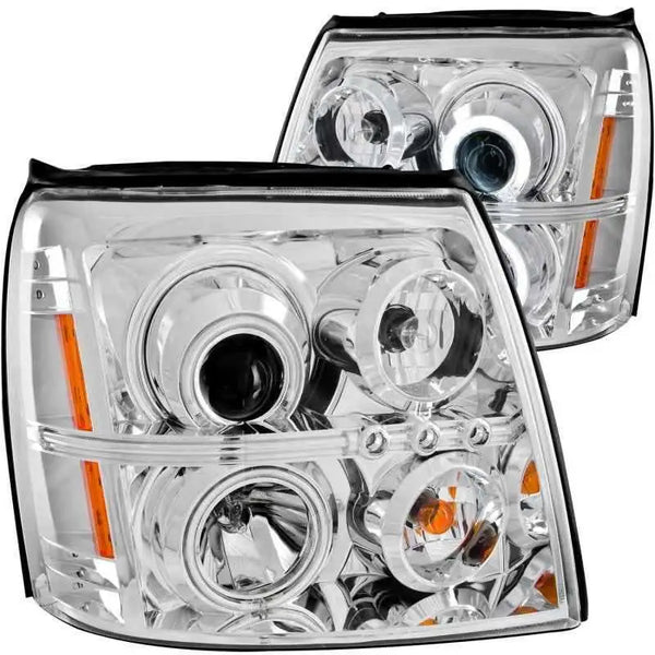 111176 ANZO ANZO 2003-2006 Cadillac Escalade Projector Headlights w/ Halo Chrome (CCFL) (HID ...