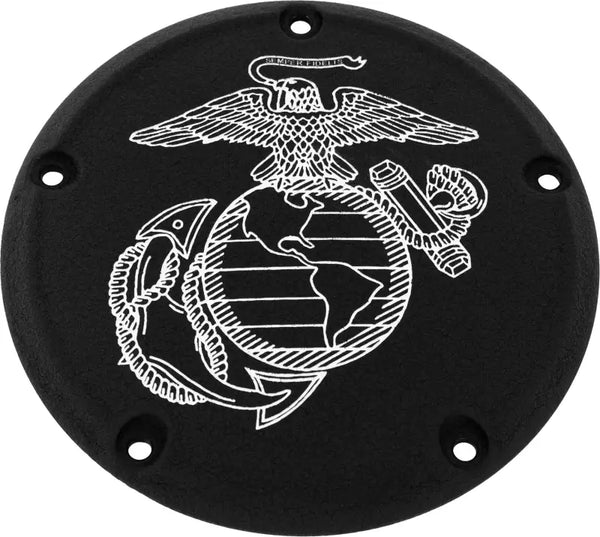 Mar08-67Bg Custom Engraving 6 M8 Softail Derby Cover Marine Ega Black – RV and Auto Parts