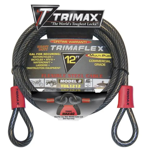 Trimax Locks TDL1212 Security Cable| RV and Auto Parts