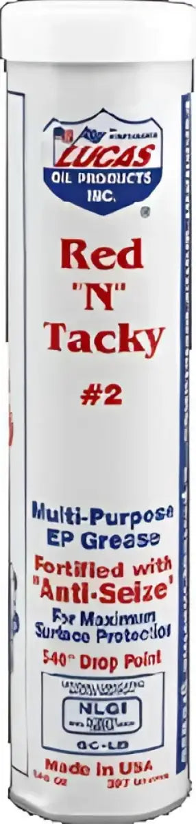 10005-30 Lucas Red 'N' Tacky #2 Grease 14.5Oz Cartridge – RV and Auto Parts