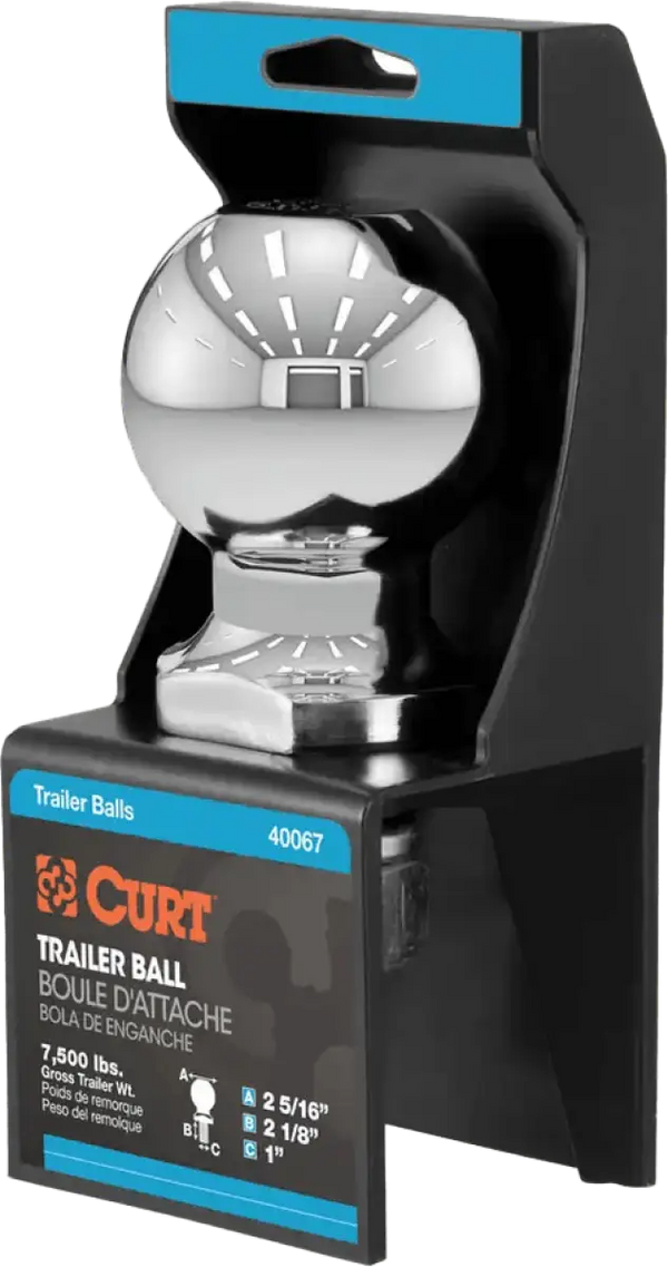 40067 Curt 2 5/16 X 1 X 2 1/8 Hitch Ball – RV and Auto Parts