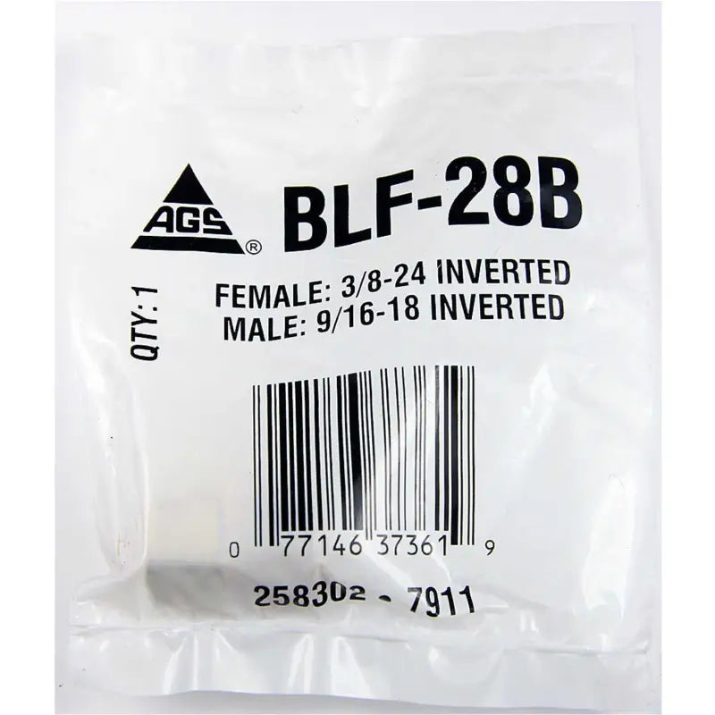 AGS BLF-28B Brake Line Fitting| RV and Auto Parts
