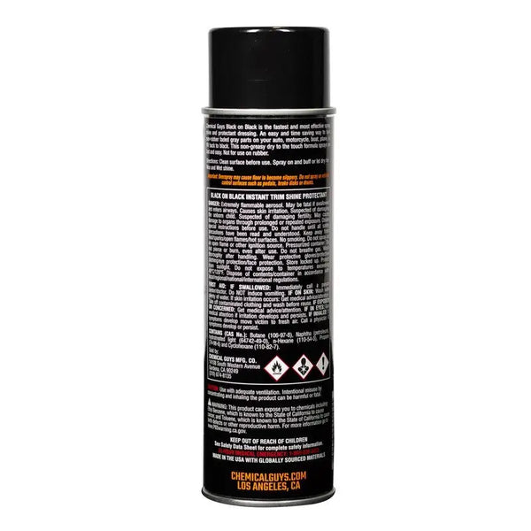 Chemical Guys Black on Black Instant Trim Shine Spray Dressing - 11oz ...