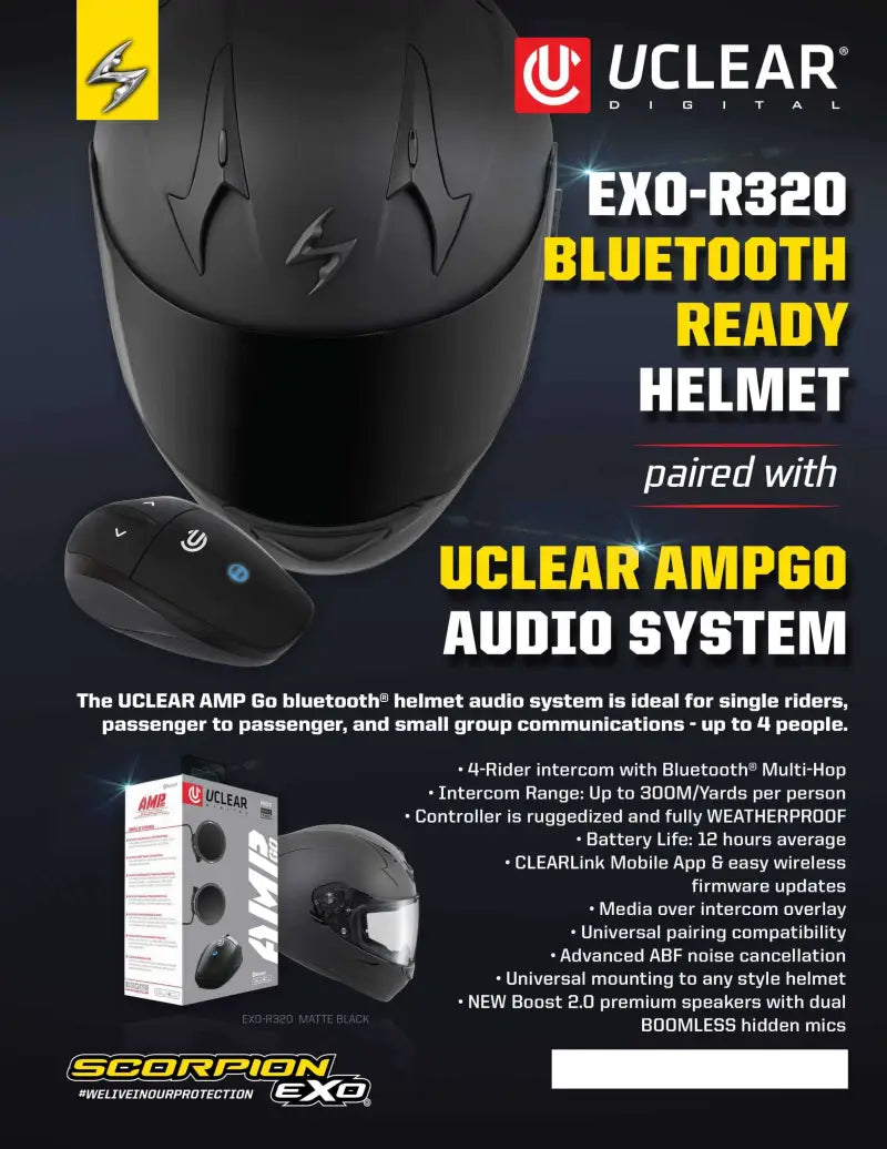 59-32012 SCORPION EXO Exo R320/Uclear Amp Go 8 1/2 X 11 Sign – RV and ...