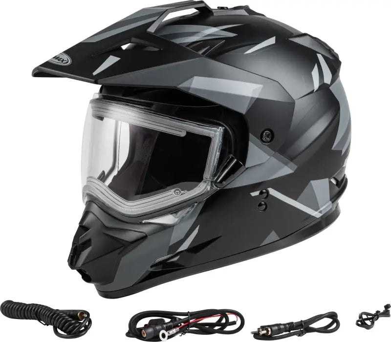 A4113077 GMAX Gm 11s Ripcord Snow Helmet W/Elec Shield Matte Blk/Gry Xl ...