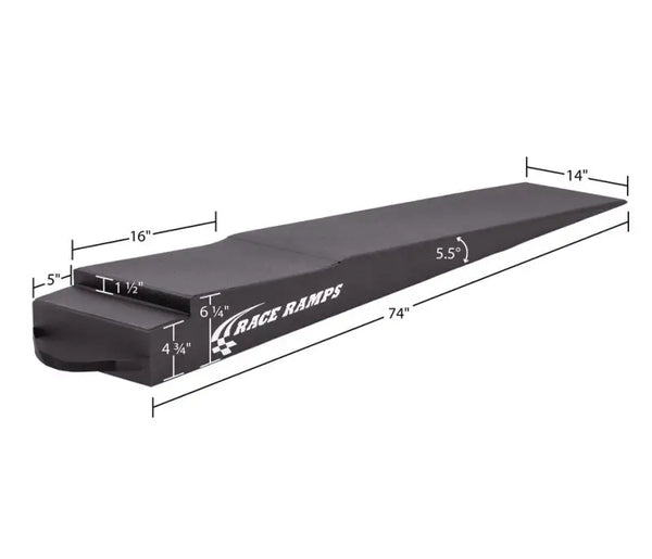 Race Ramps 7in. Trailer Ramp w/ Flap Cut-Out - 5.5 Degree Approach Ang ...