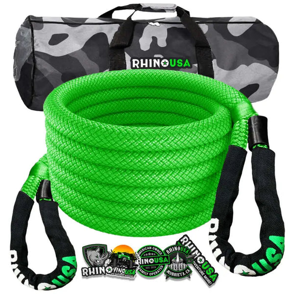Rhino USA 5/8" x 20' Green Kinetic Energy Recovery Rope – RV and Auto Parts