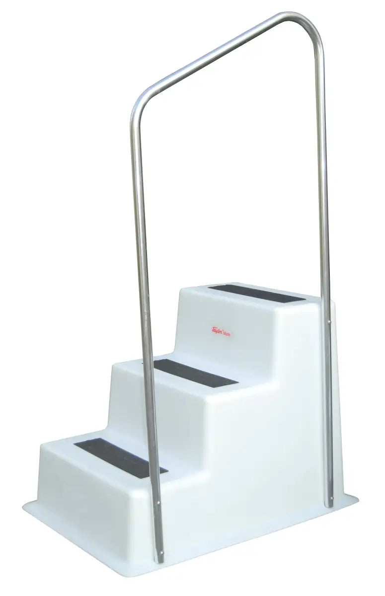 Taylor Made 47301 White Polyethylene Dock Step Aluminum Hand Railing ...