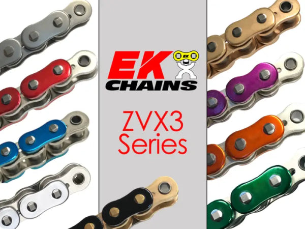 Vortex Racing EK 530 ZVX3 Rivet Master Chain - 150 Links in Metallic R ...